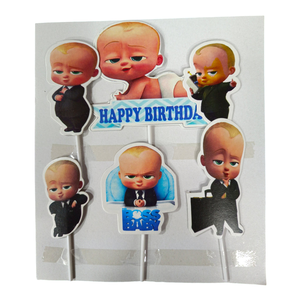 Baby Boss Theme Paper Cake Toppers – Goyalbazaar